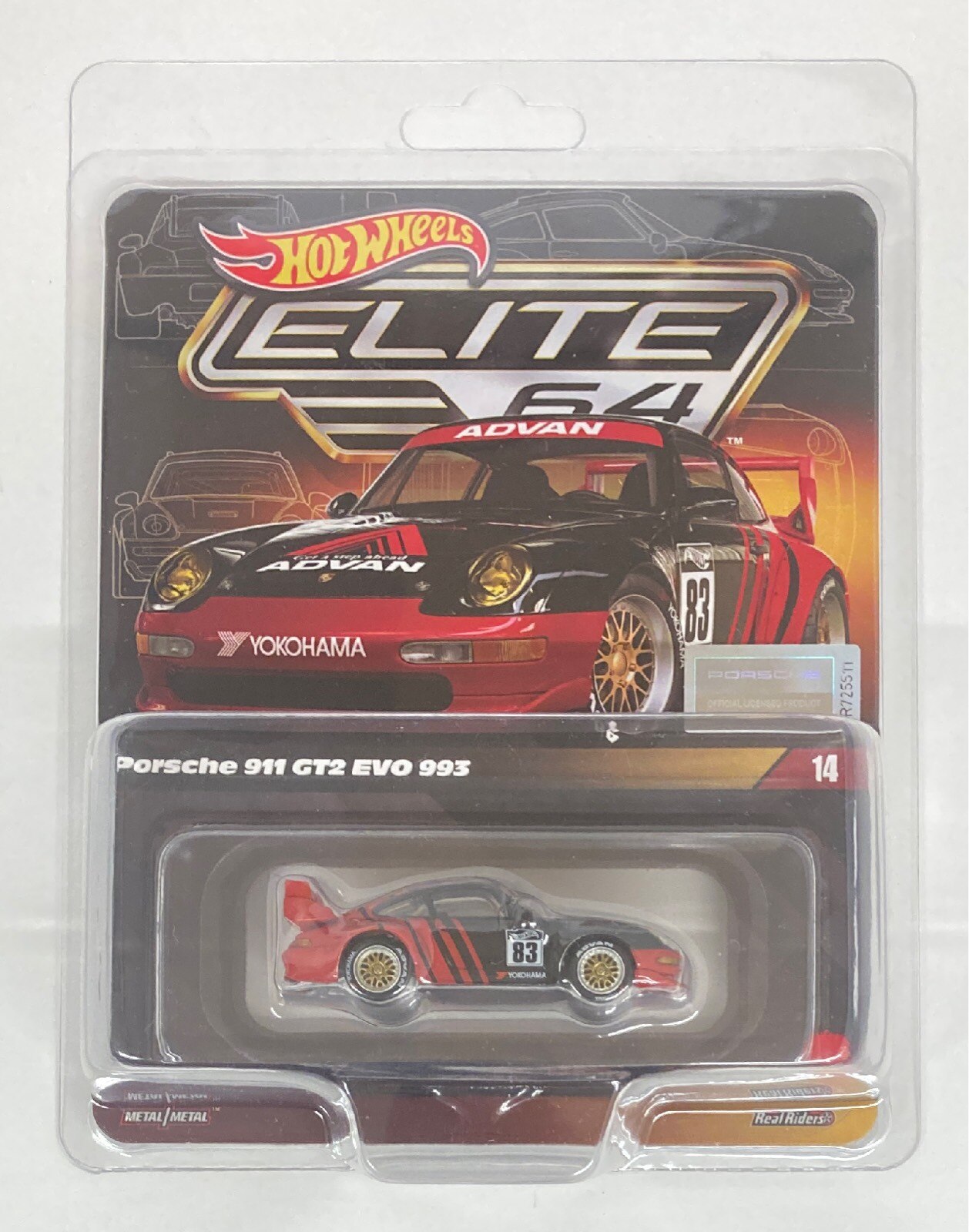 MATTEL ELITE64 #14 HOTWHEELS PORSCHE 911 GT2 EVO 993/ADVAN #14 | まんだらけ Mandarake