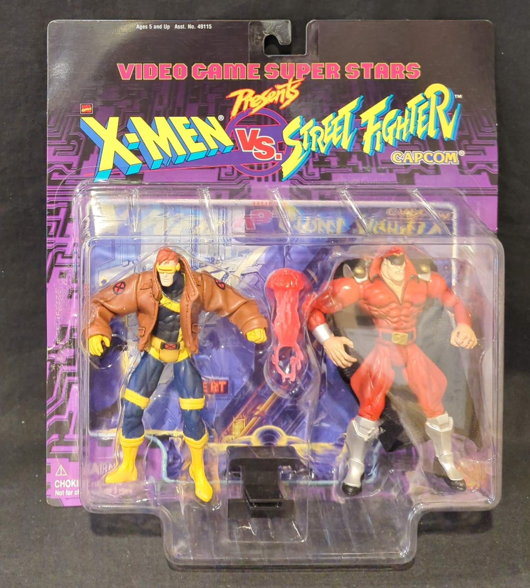 TOYBIZ VIDEO GAME SUPER STARS X-MEN VS STREET FIGHTER CYCLOPS VS M BISON 5インチ | まんだらけ Mandarake