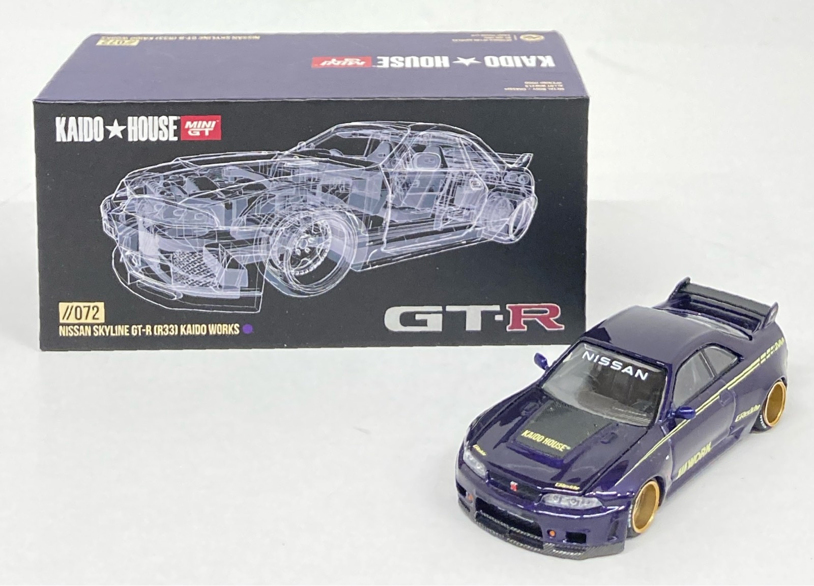 TSM MODEL 1/64MINI GT/KAIDO HOUSE Nissan スカイライン GT-R R33 Kaido Works V1 (右ハンドル) 72 | まんだらけ Mandarake