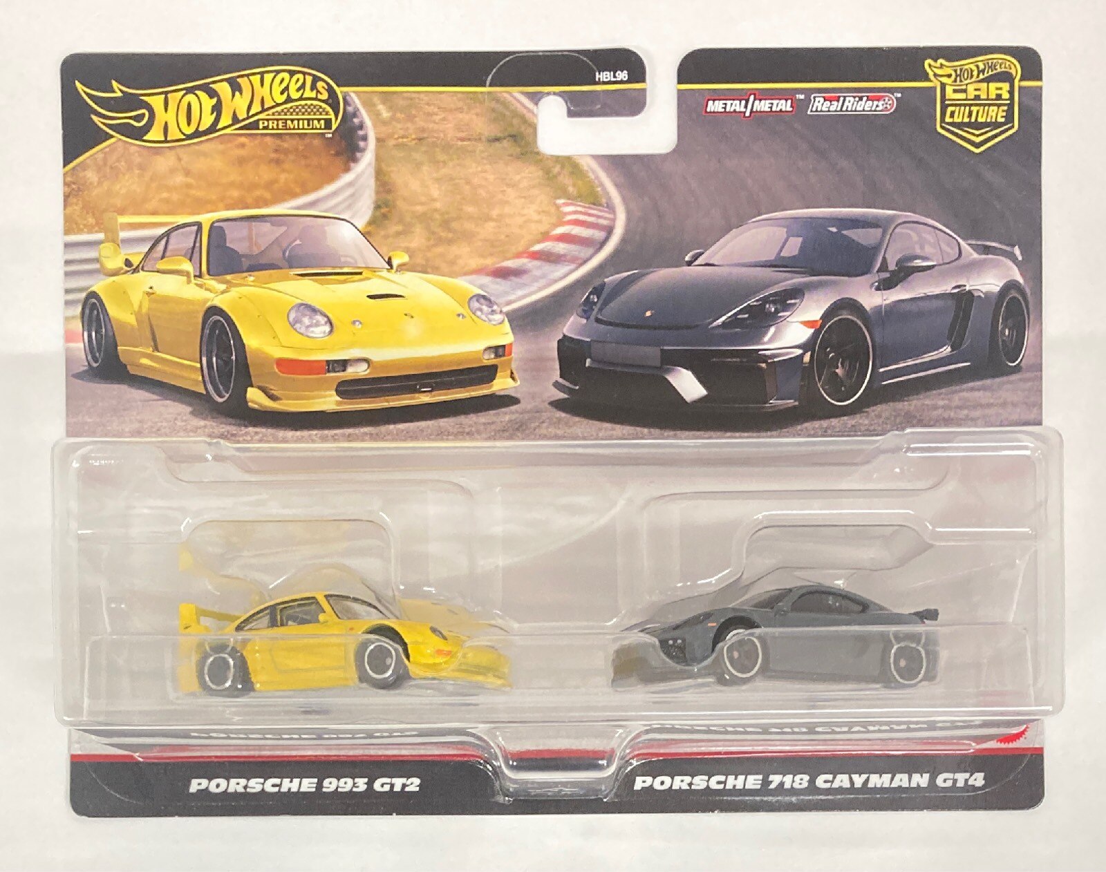 MATTEL HOTWHEELS PREMIUM 2-Pack PORSCHE 993 GT2/PORSCHE 718 CAYMAN GT4 HRR82 | まんだらけ Mandarake