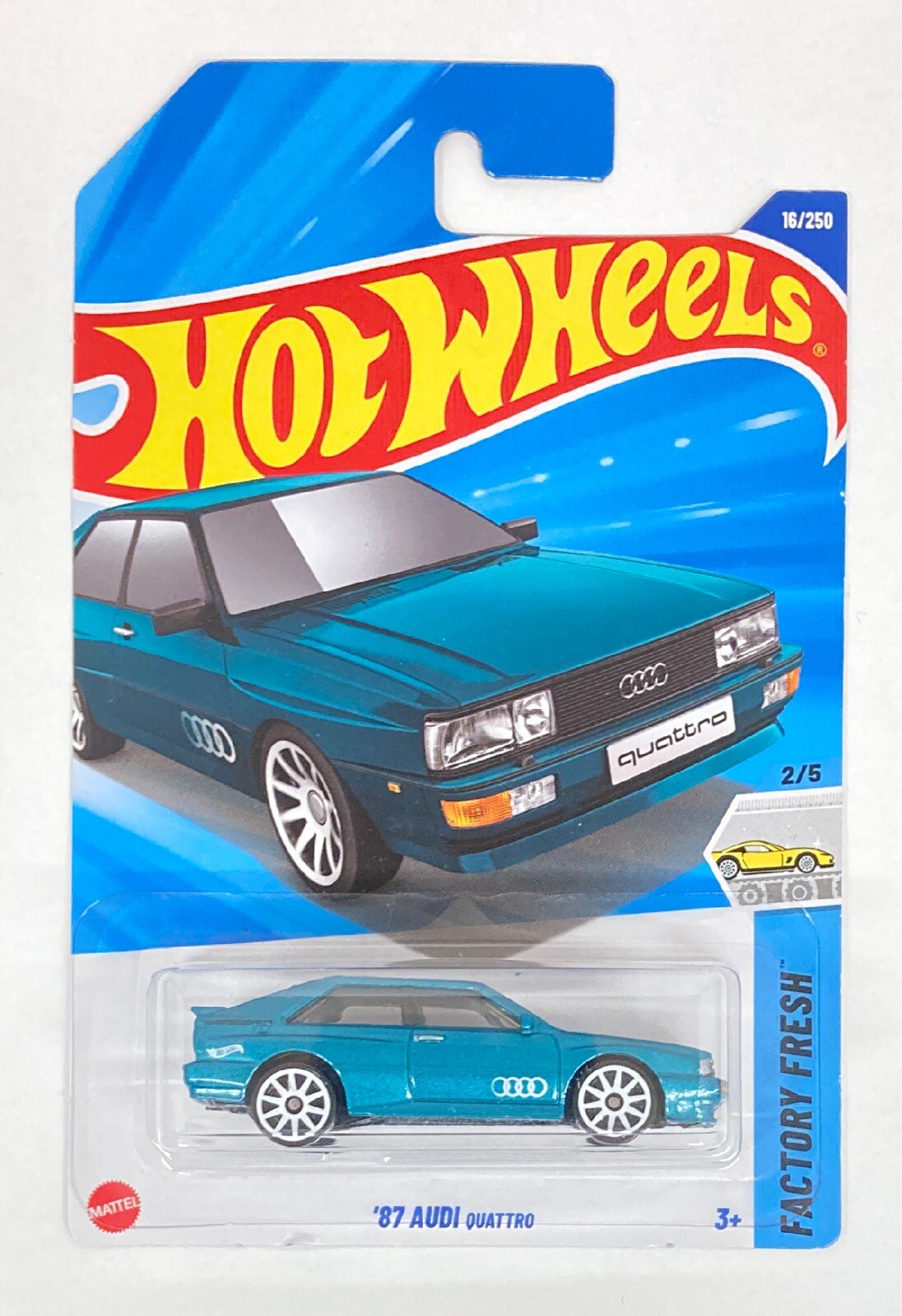 MATTEL HOTWHEELS FACTORY FRESH 2/5 HYW72 '87 AUDI QUATTRO/ブルーグリーン 16/250 | まんだらけ Mandarake