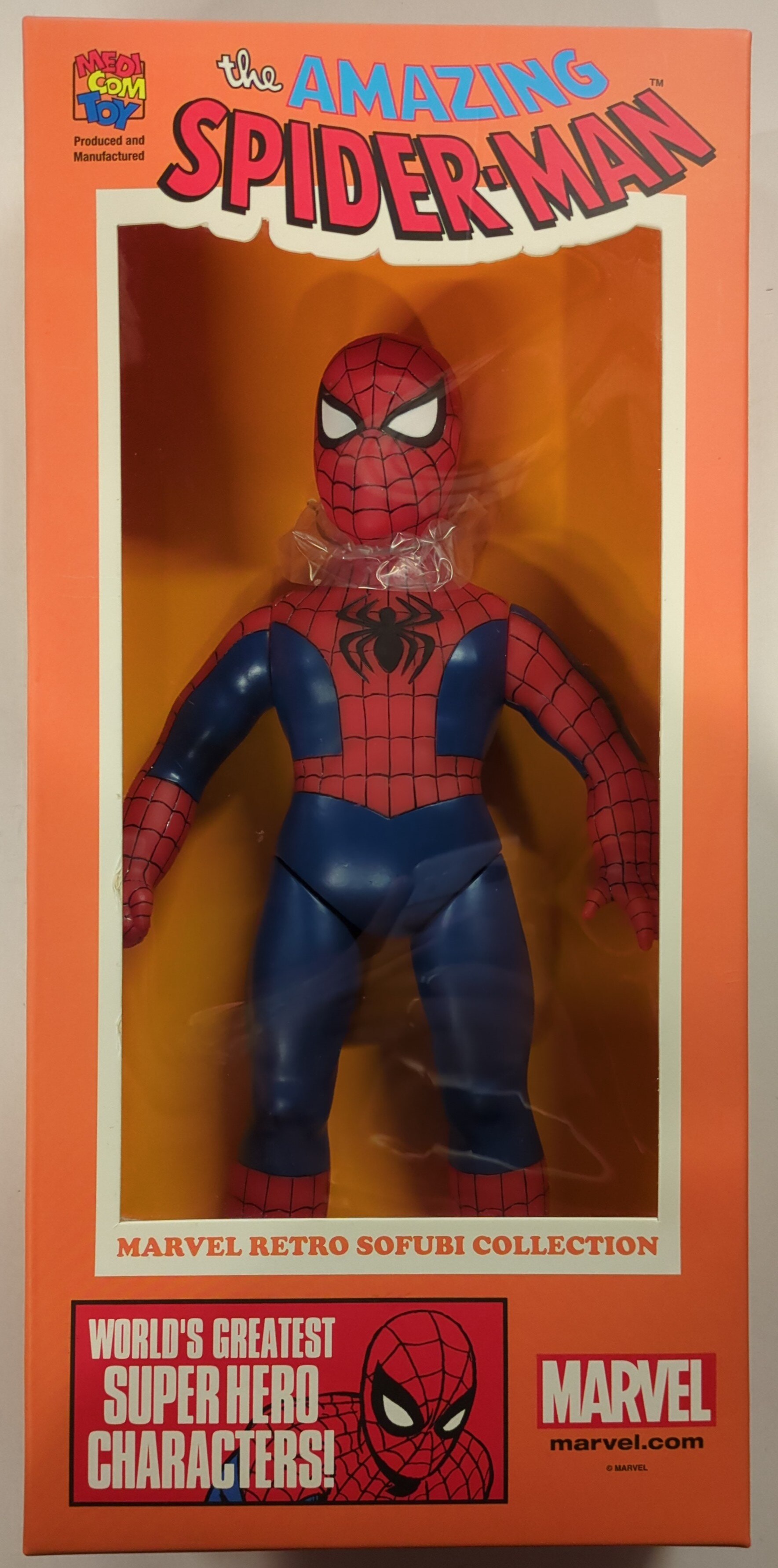 メディコム・トイ / ベアモデル マーベルレトロソフビコレクション THE AMAZING SPIDER MAN MARVEL SPIDER MAN 10インチ | まんだらけ Mandarake