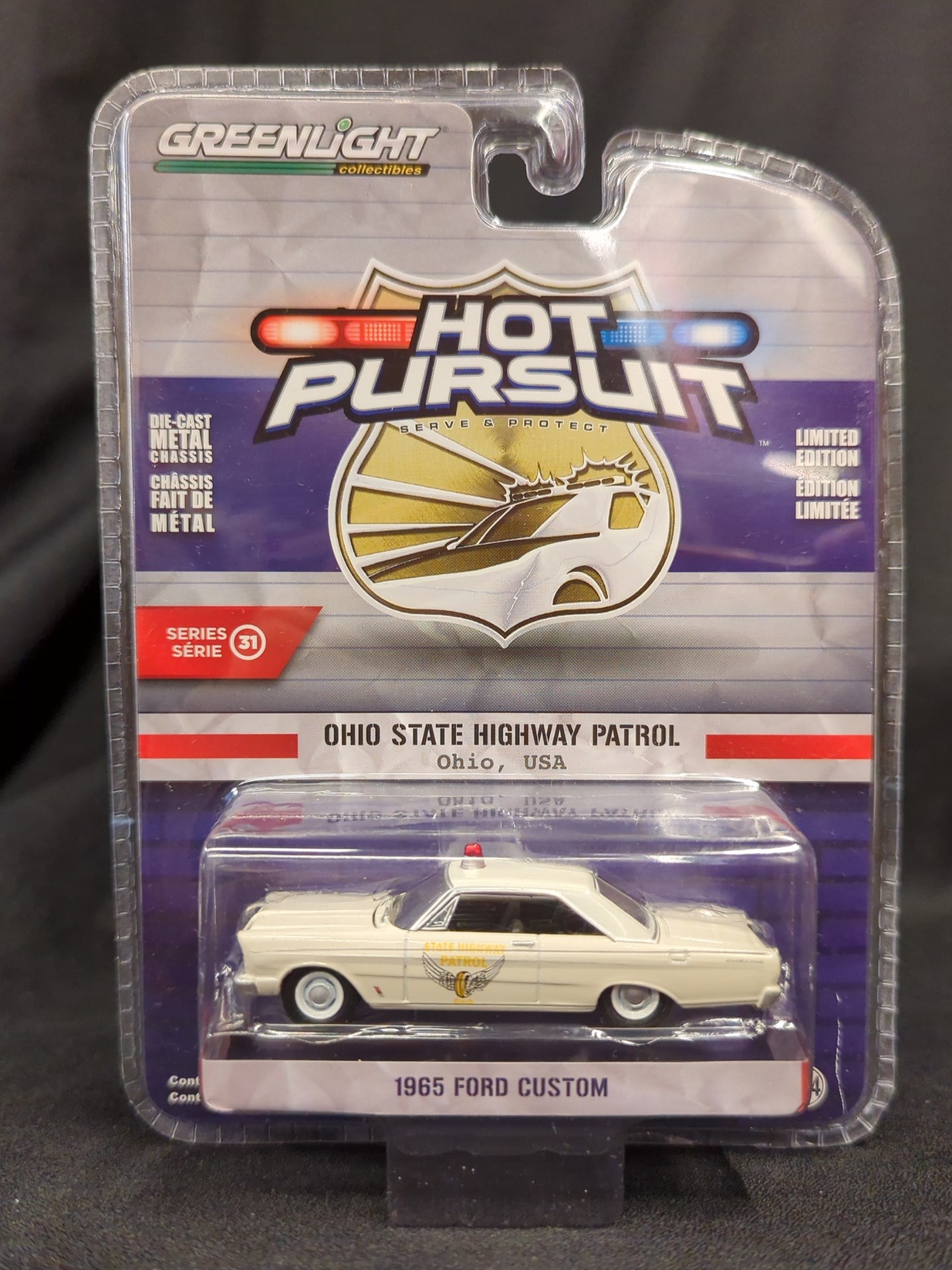GREENLIGHT 1/64 HOT PURSUIT 1965 FORD CUSTOM OHIO STATE HIGHWAY PATROL #42880-A | まんだらけ Mandarake