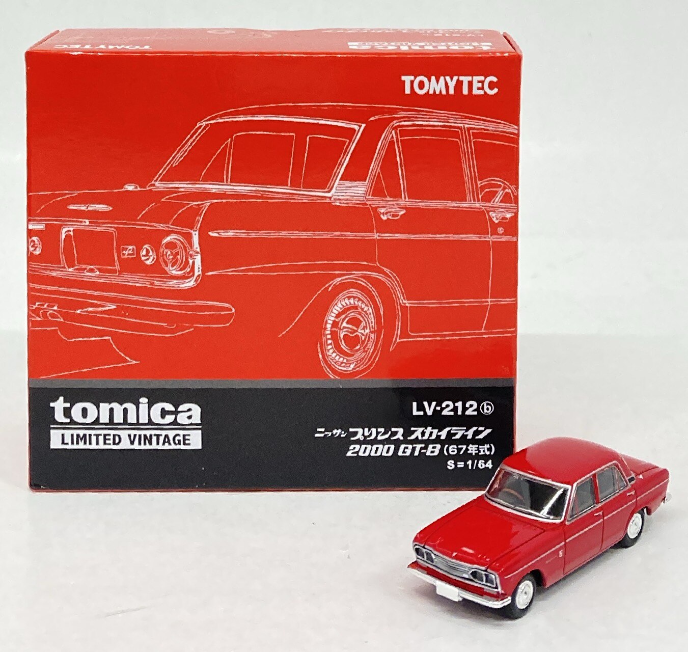 TOMYTEC TOMICA LIMITED VINTAGE ニッサンプリンス スカイライン 2000GT-B (赤) 67年式 TLV212b | まんだらけ Mandarake