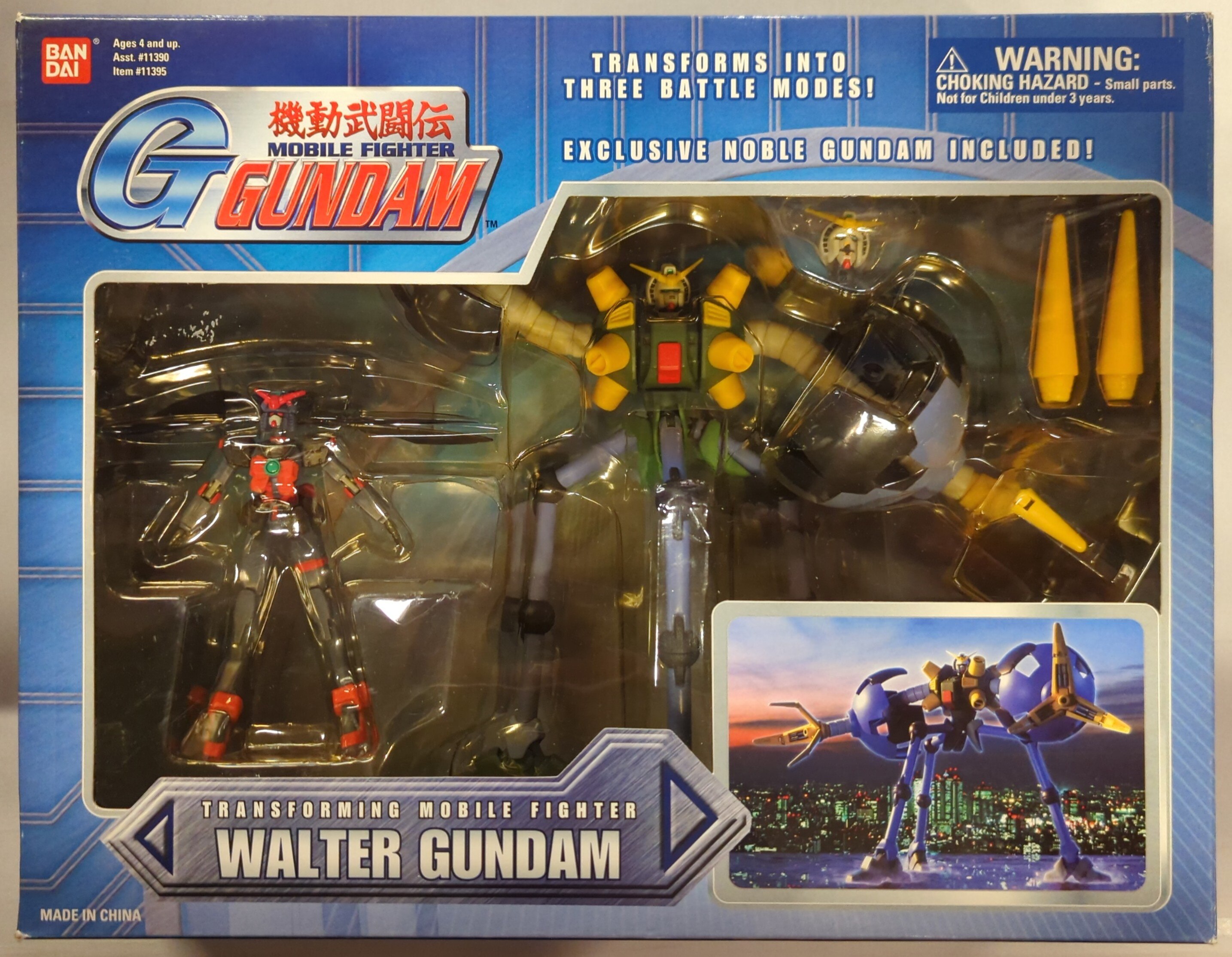 機動武闘伝Gガンダム 4.5" MOBILE FIGTER ACTION FIGURES 機動武闘伝Gガンダム WALTER GUNDAM&NOBLE GUNDAM DARK VERSION ...