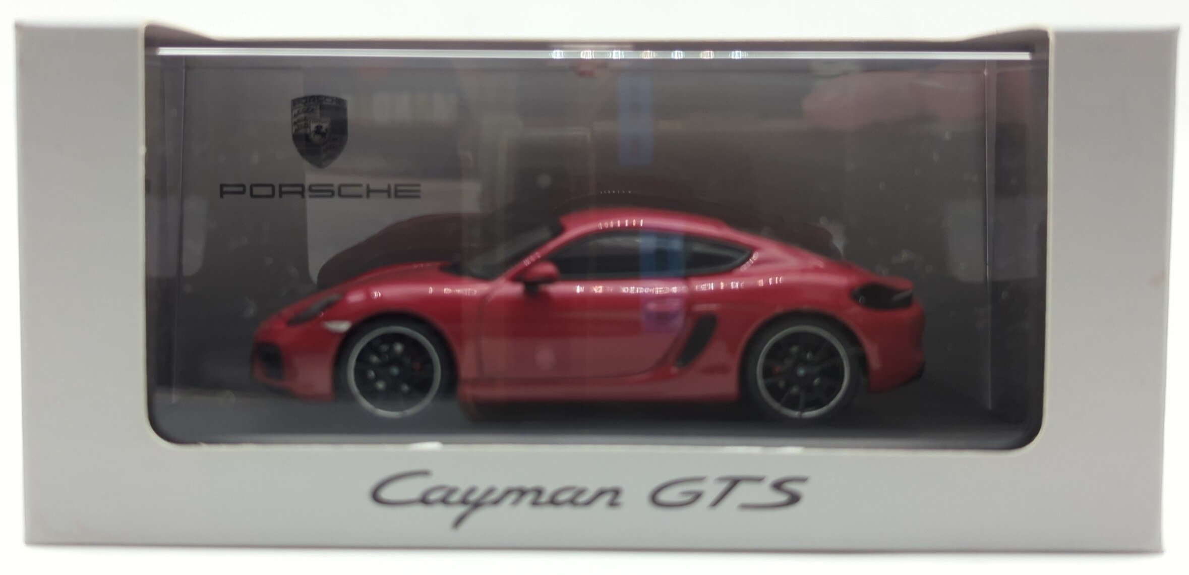 Paul'sModelArt 1/43ディーラーBOX WAP 020 015 0E Porsche Cayman GTS/レッド ...