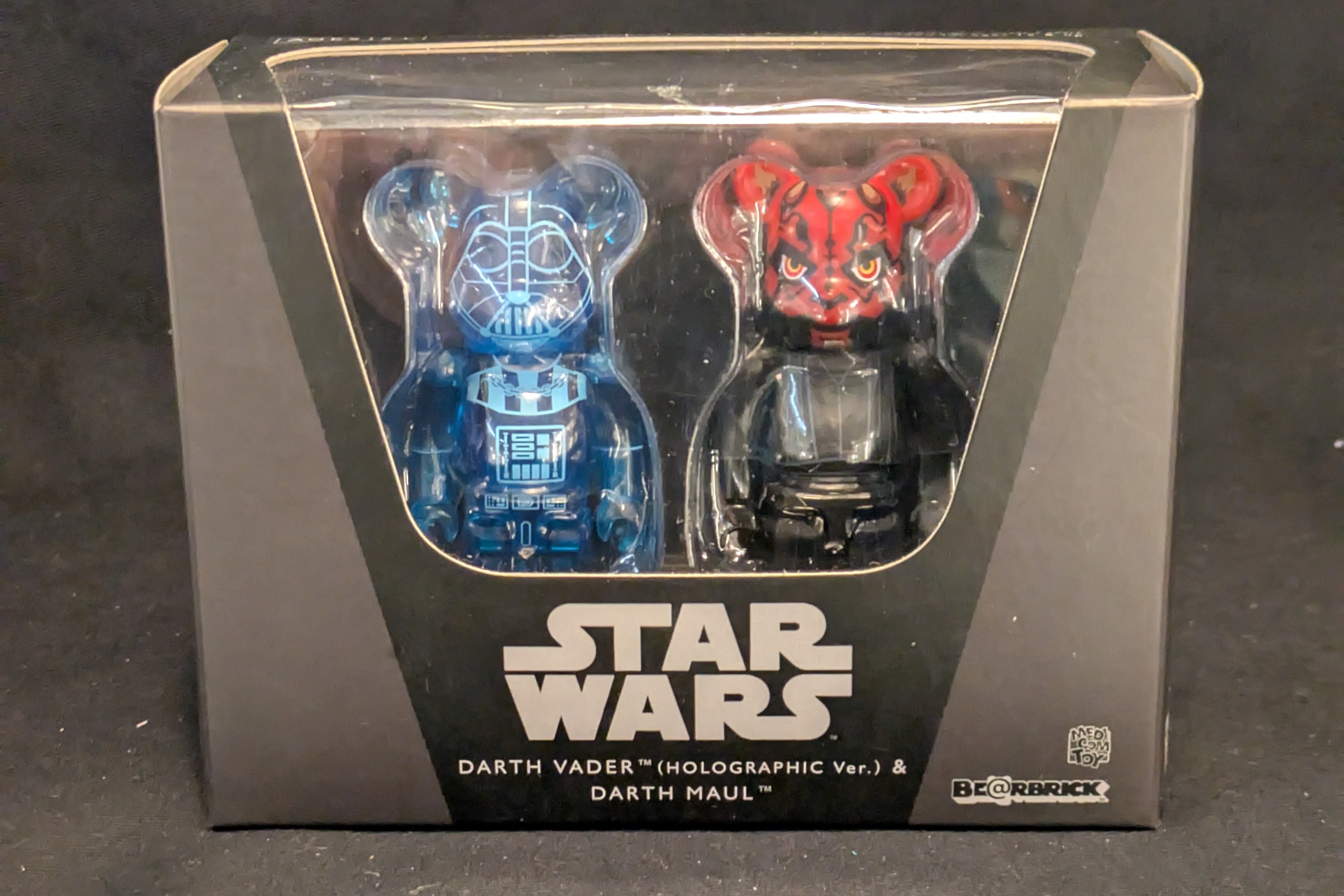 MEDICOMTOY BE@RBRICK DARTH VADER (TM) (HOLOGRAPHIC Ver) & DARTH MAUL ...