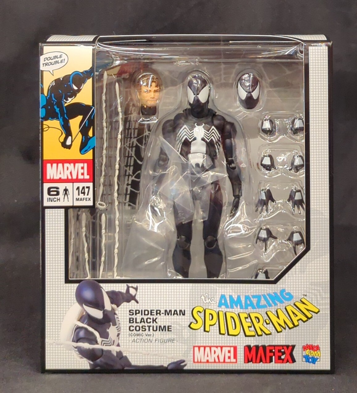 メディコム トイ MAFEX SPIDER MAN / BLACK COSTUME (COMIC VER) 147 | まんだらけ Mandarake