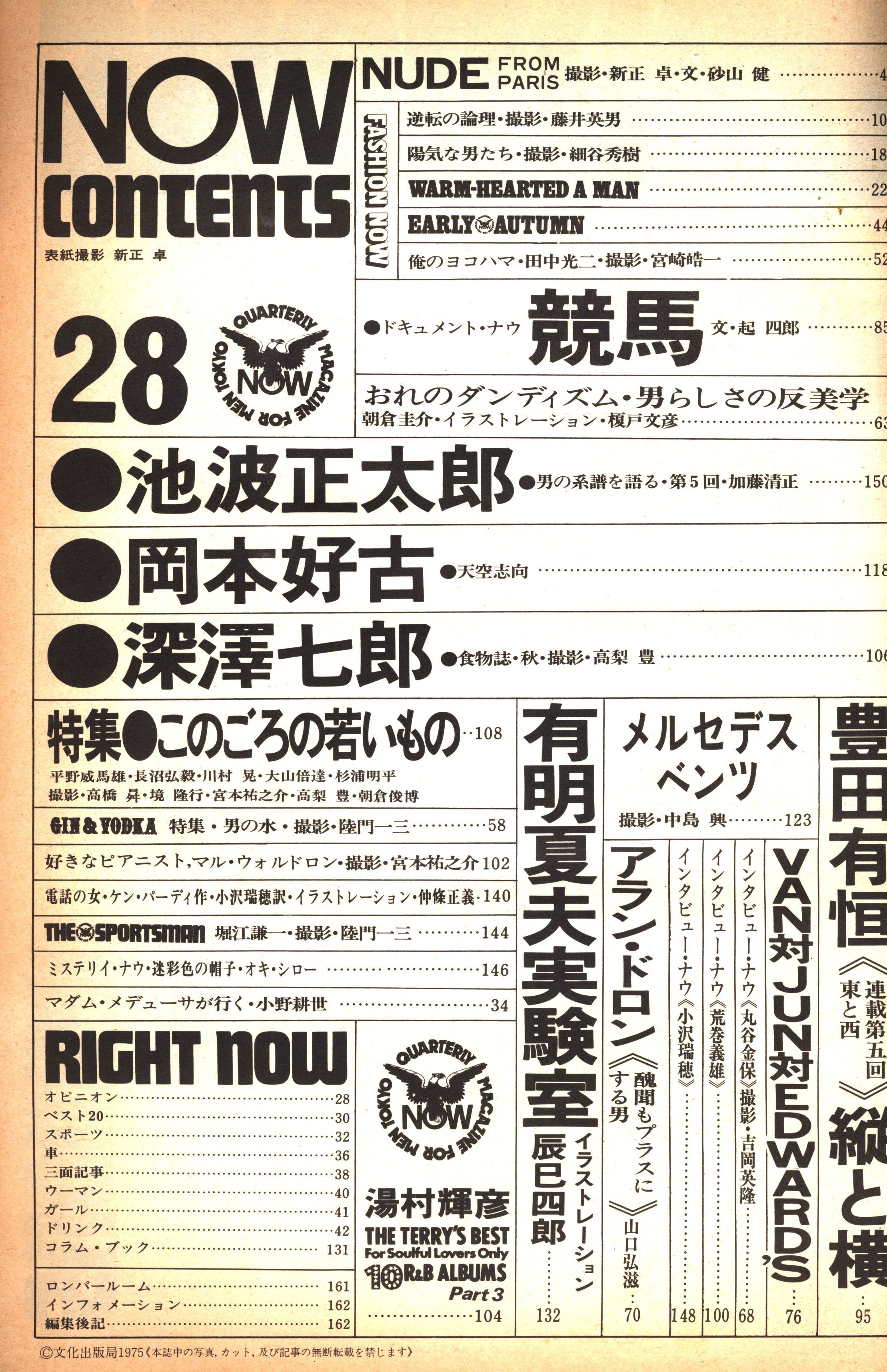 男の雑誌 NOW 28 | まんだらけ Mandarake