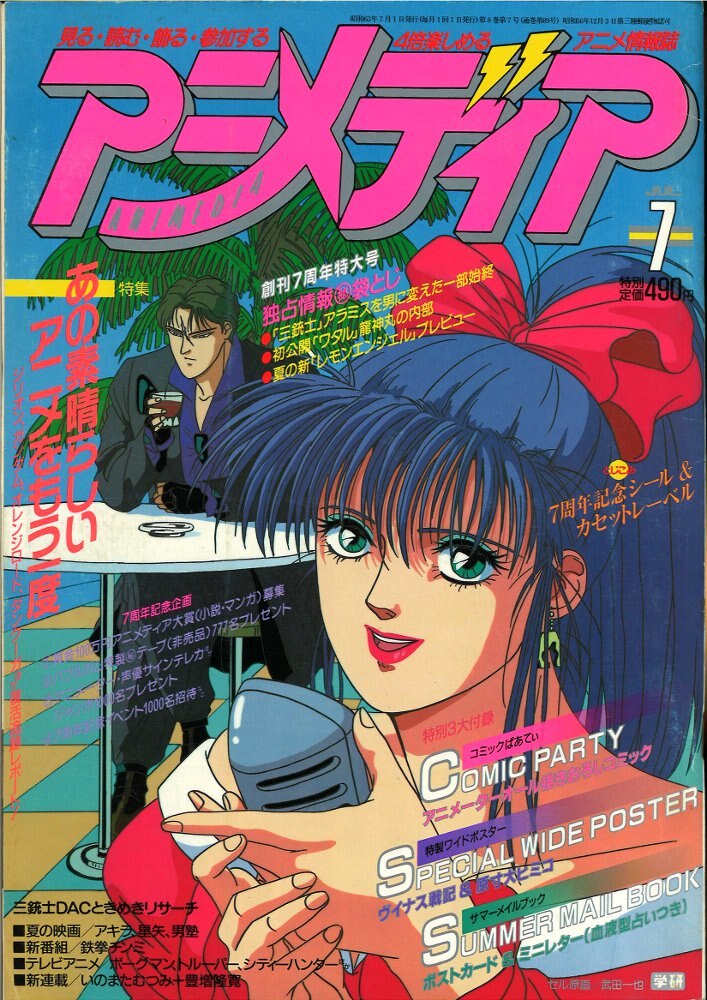 学習研究社 本誌のみ アニメディア1988年(昭和63年)7月号 | まんだらけ Mandarake