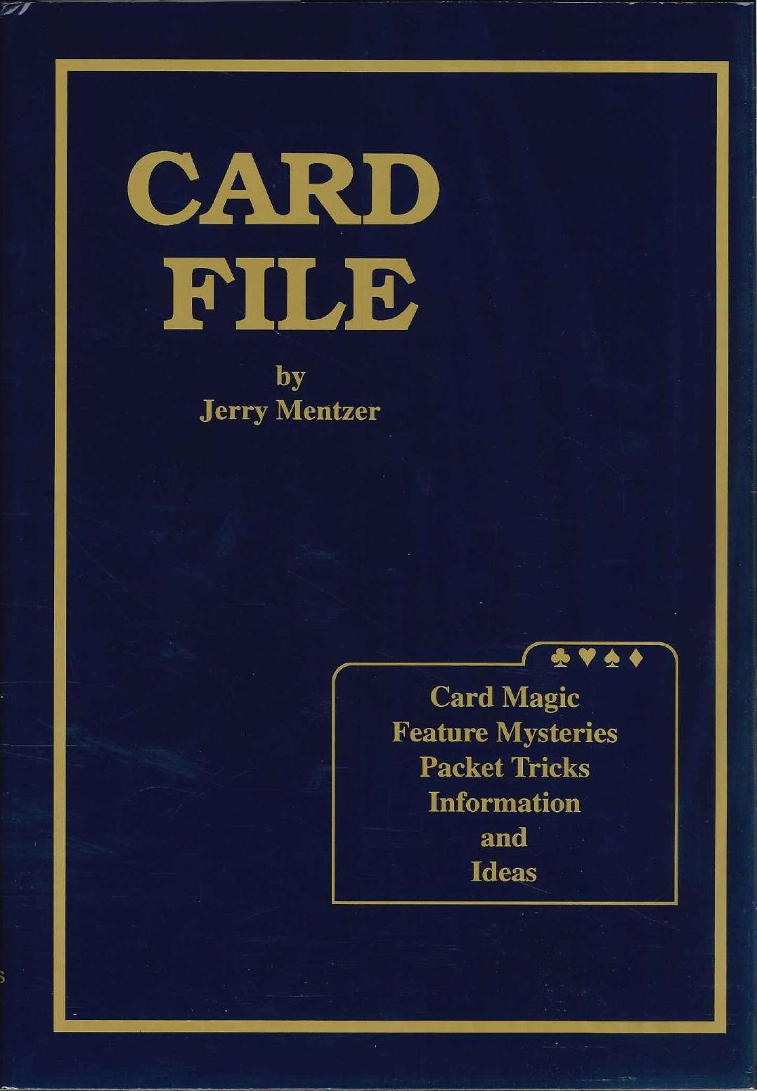 MAGIC METHODS Jerry Mentzer CARD FILE | MANDARAKE 在线商店