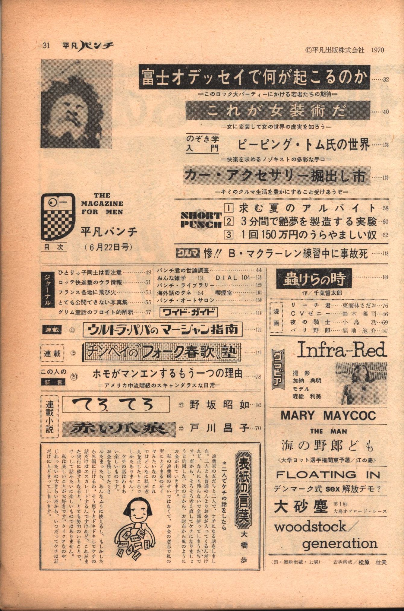 平凡パンチ 1970年6月22日 313 | まんだらけ Mandarake