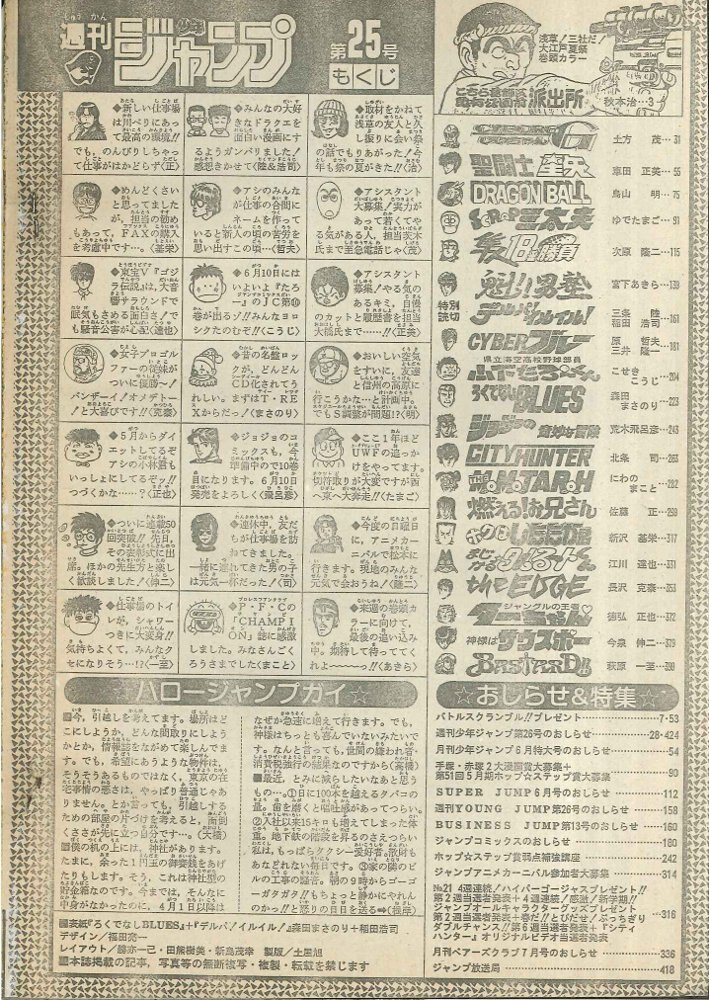 Shueisha Weekly Shonen Jump 1989 year ( Heisei Era 1 year) No. 25 | Mandarake Online Shop