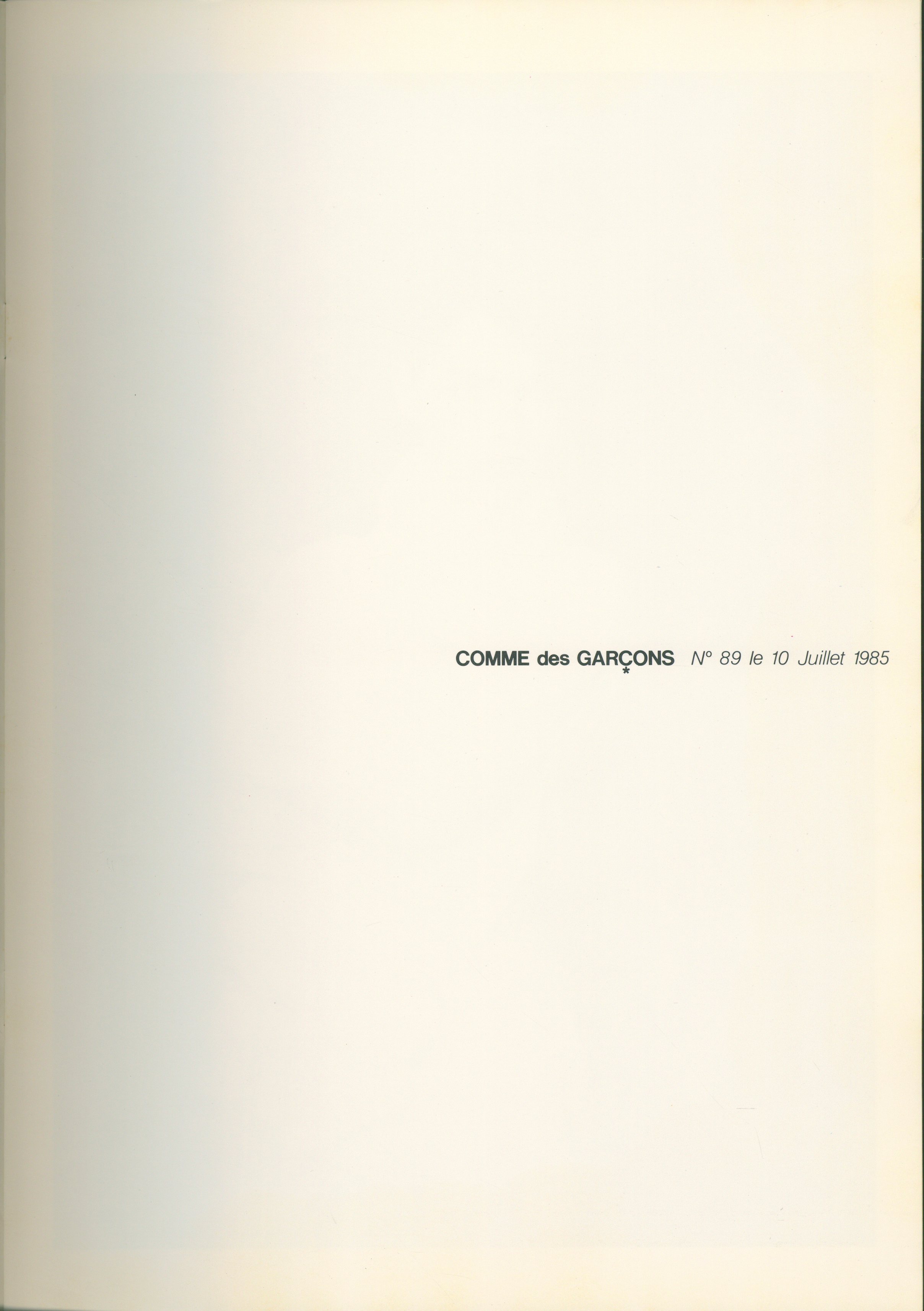 Paolo Roversi COMME des GARCONS 89 | まんだらけ Mandarake
