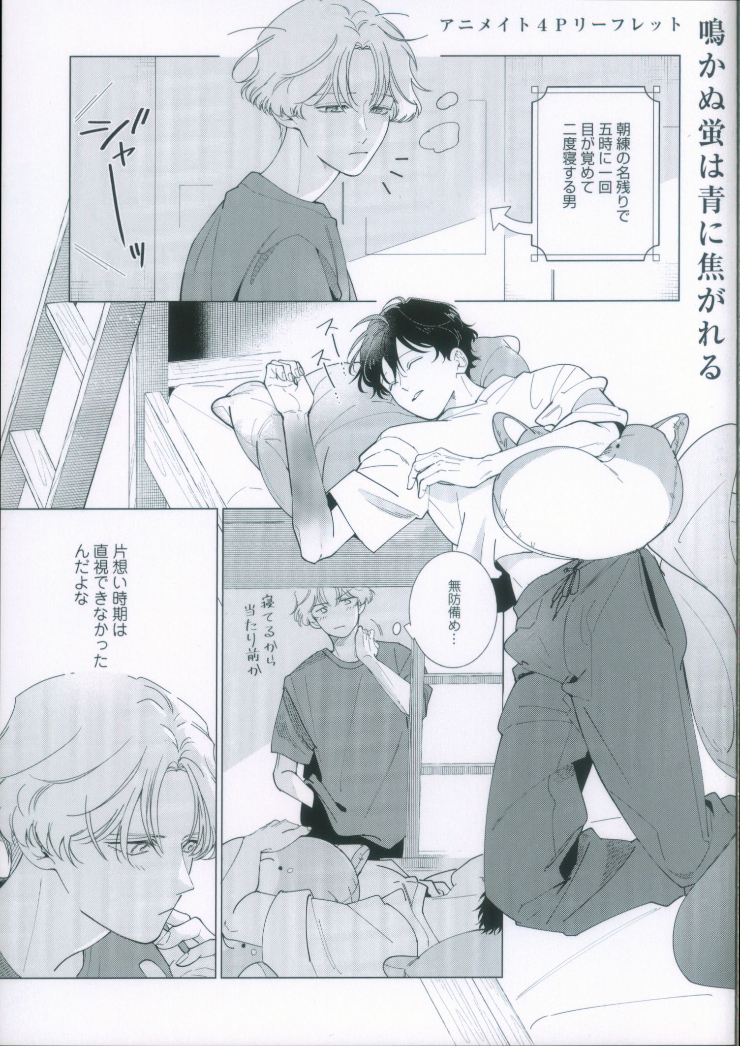 海王社 書店配布/&.Emo comics 仁嶋中道 鳴かぬ蛍は青に焦がれる アニメイト限定4Pリーフレット | まんだらけ Mandarake