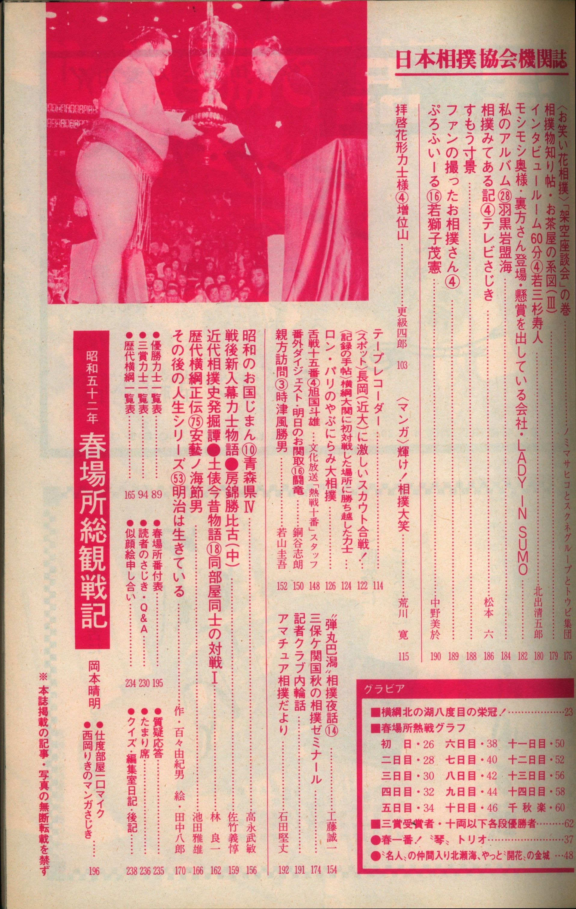 相撲 1977年4月号 | まんだらけ Mandarake
