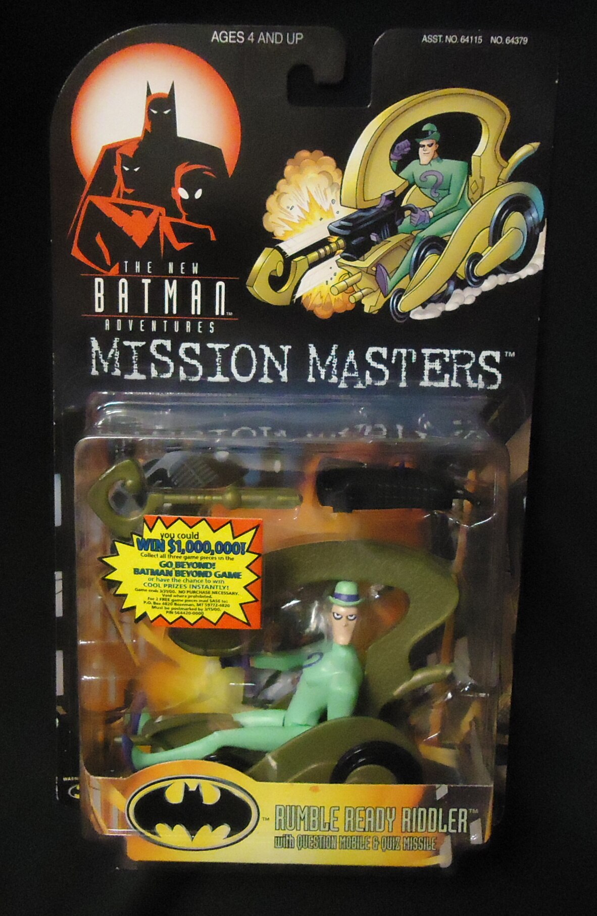HASBRO THE NEW BATMAN ADVENTURES MISSION MASTERS RUMBLE READY RIDDLER 5 ...