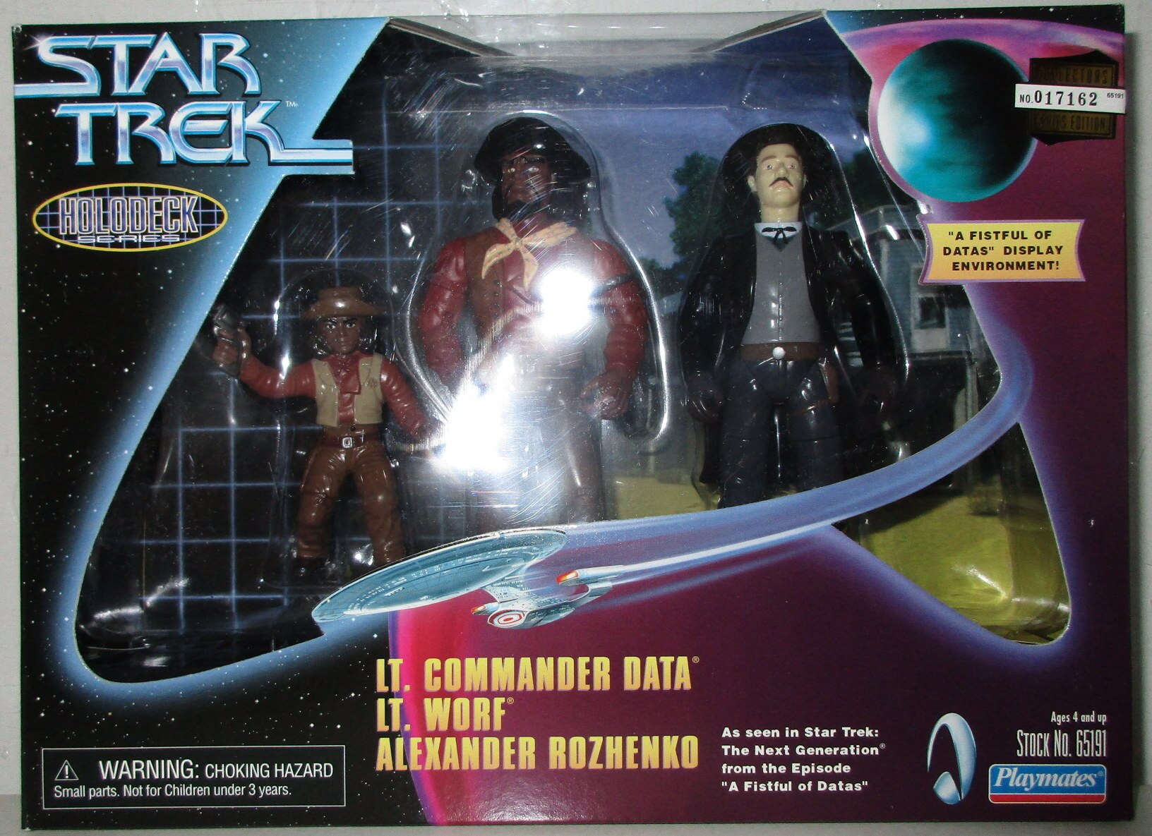 Playmates STARTREK 「Lt.Cmdr.Data Lt.Worf and Alexander Rozhenko ...