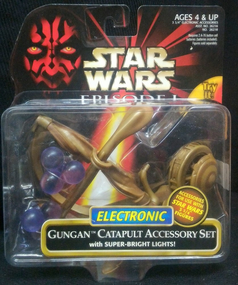 HASBRO 3 3/4 " ELECTRONIC ACCESSORIES GUNGAN CATAPULT ACCESSORY SET 3.5 ...
