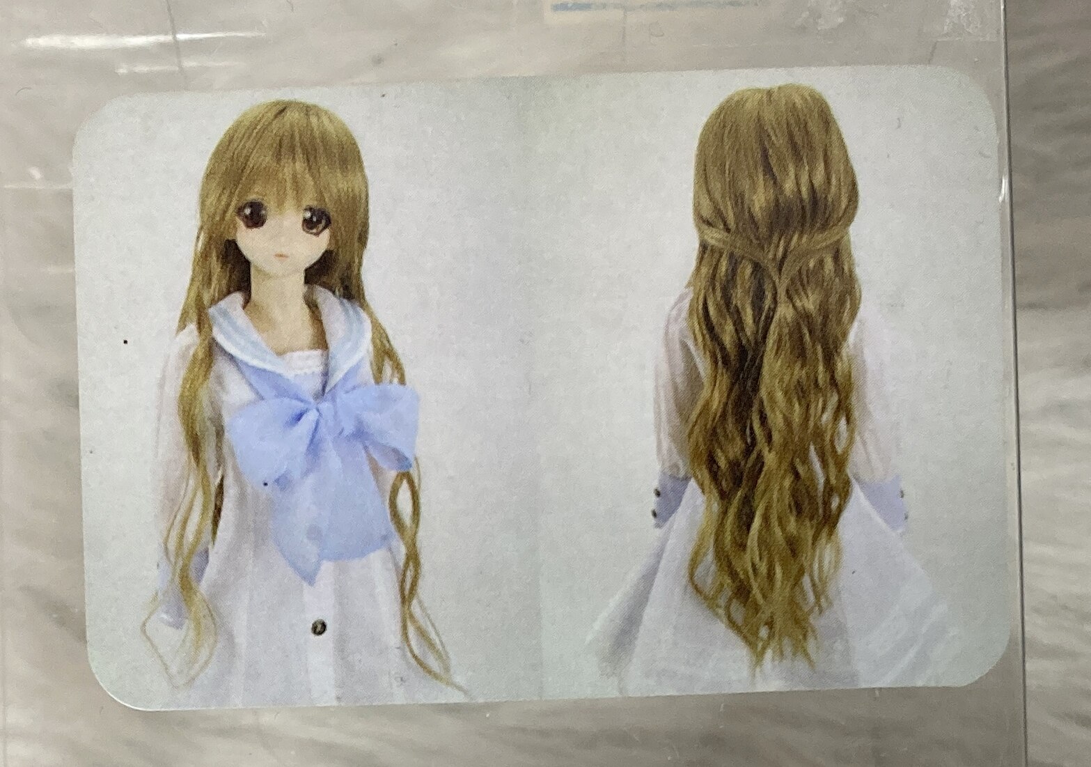 Volks size Doll Wig-up long wave/W-123D-B744 peach cream | Mandarake Online Shop