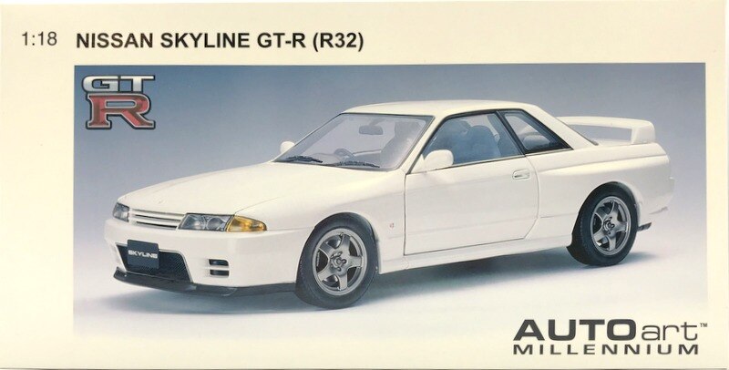 AUTOART 1/18MILLENNIUM NISSAN SKYLINE GT-R(R32) (CRYSTAL WHITE) 77342 ...