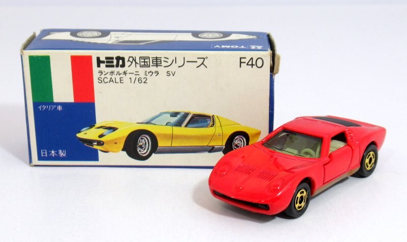 Tommy Tomica Blue Box Made in Japan Lamborghini Miura SV Red/Gold F40-1-1 | Mandarake Online Shop