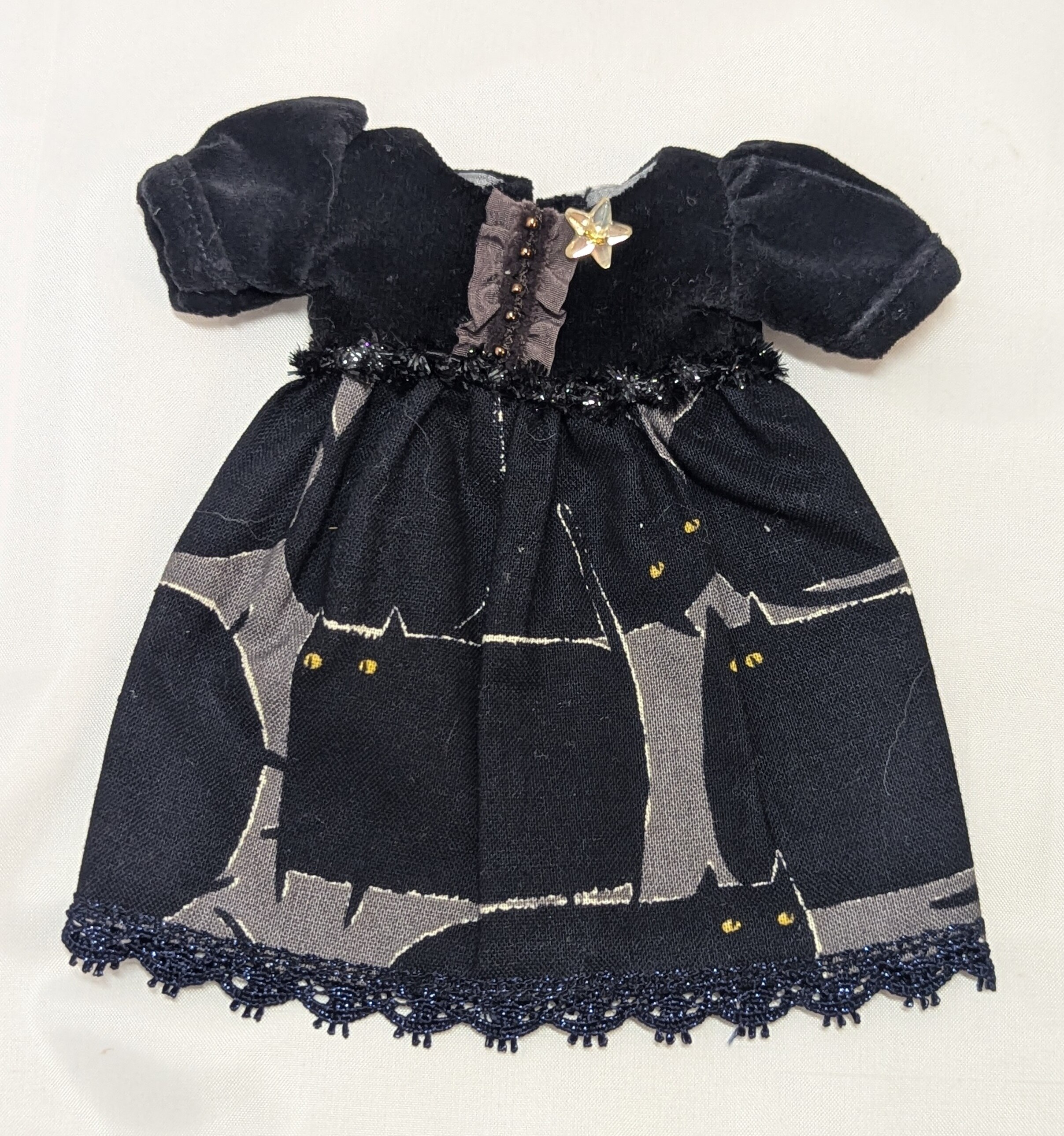 nananogh chocolata ドール衣装 ハロウィン風ゴシックドレス 黒猫柄 | まんだらけ Mandarake