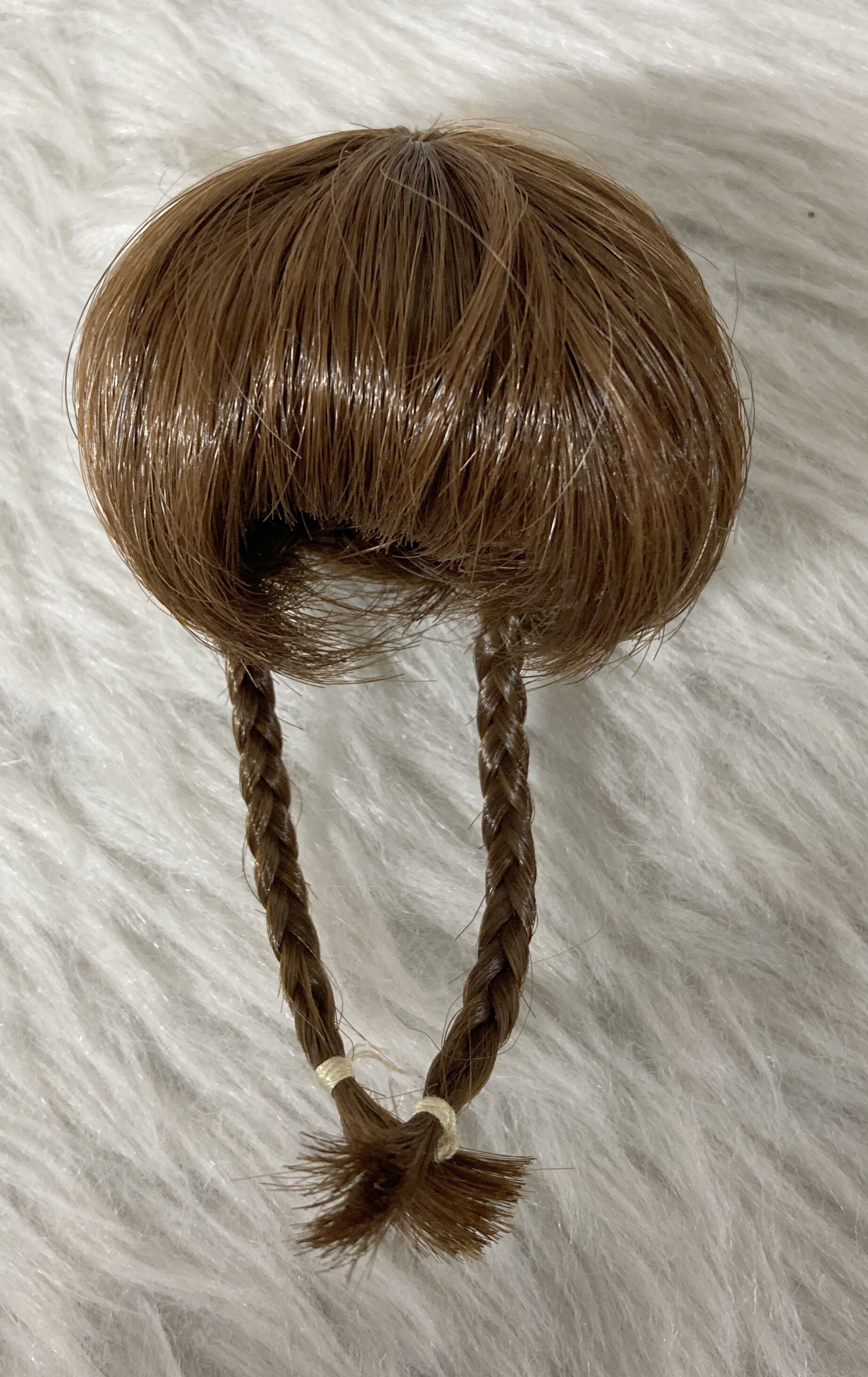 中古ドールウィッグ 甘娘、オビツ11など小さい人形向け 三つ編み ブラウン系カラー | まんだらけ Mandarake