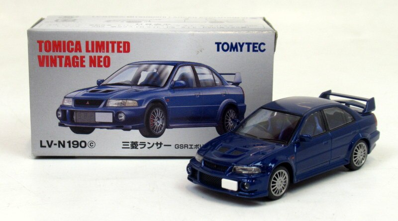 Tomytec Tomica Limited Vintage NEO Mitsubishi Lancer GSR Evolution VI (99 model) (Navy) LV-N190c ...