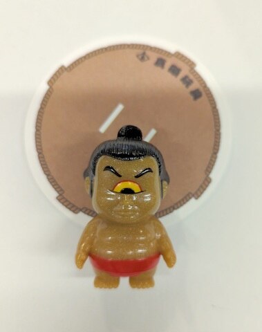 REAL HEAD Monster Fuji caramel glitter molding/Black hair/Red mawashi ...