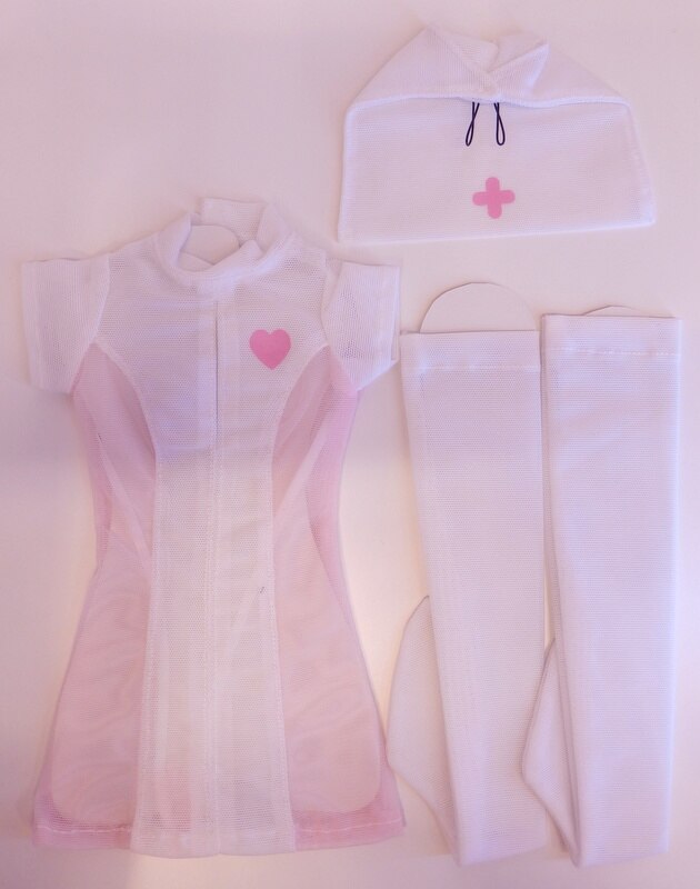 TcDoLL ドール衣装 サイズ:DD/DDS（S/M/L）/スマートドール（S-L） シースルーナース ホワイト×ピンク | まんだらけ Mandarake