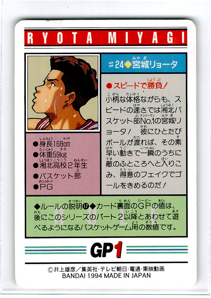 Bandai Slam Dunk / Hondan Part 1 / Normal Card Slam Dunk Hondan Normal Card 24 | MANDARAKE 在线商店