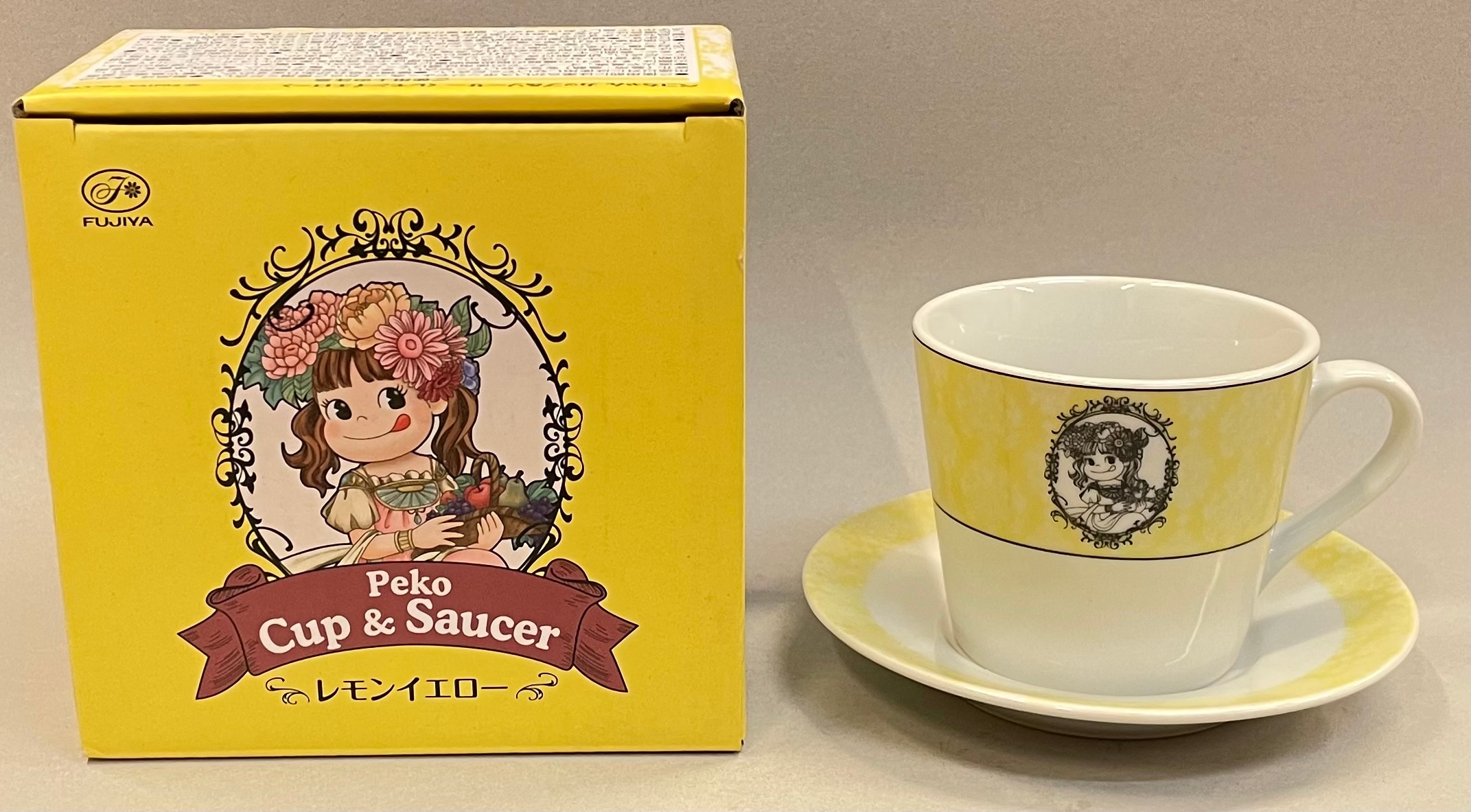 不二家 ペコちゃん/PEKO CUP&SAUCER レモンイエロー | まんだらけ Mandarake