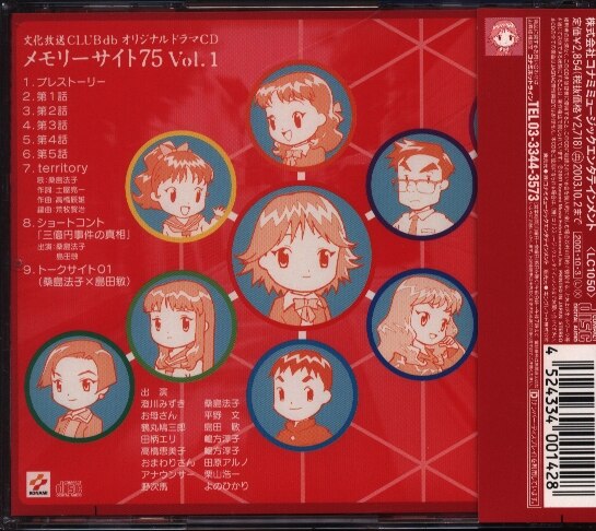 アニメCD ドラマCD「メモリ-サイト75」 Vol. 1 | まんだらけ Mandarake