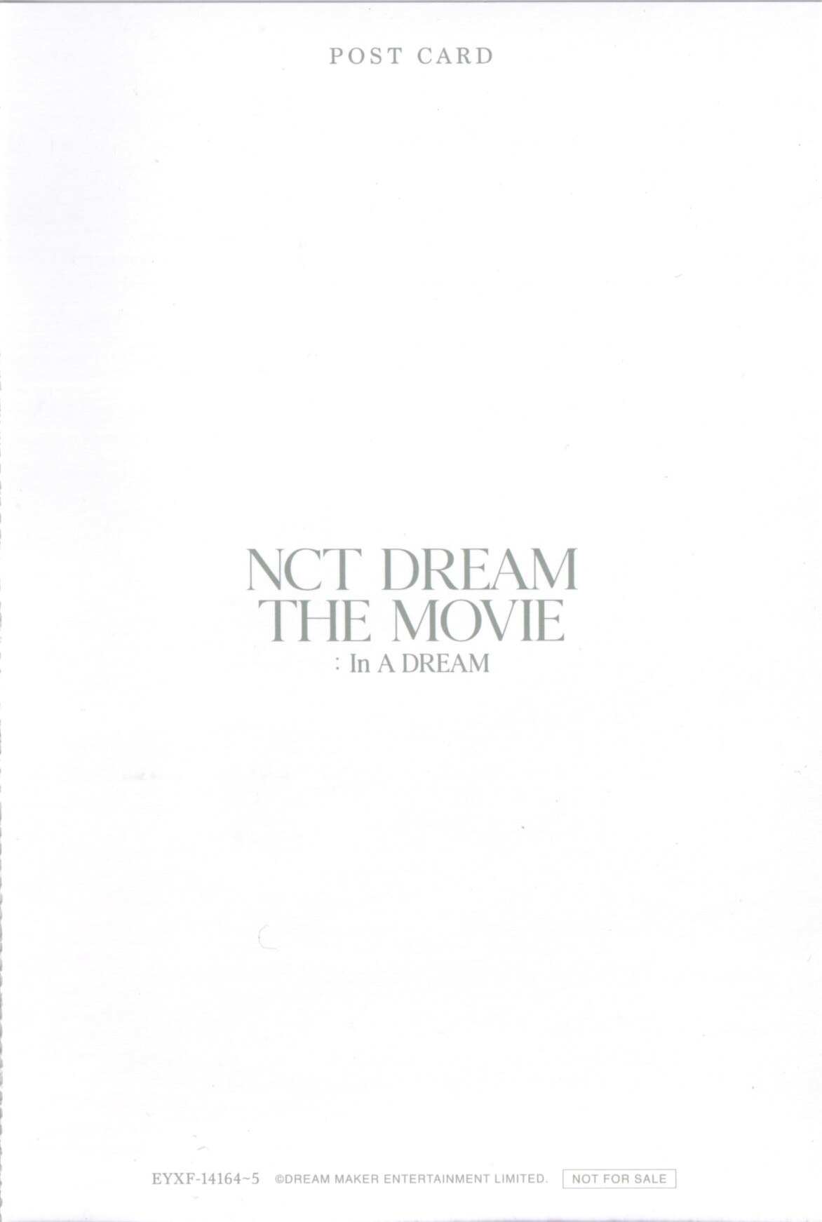 NCT DREAM NCT DREAM THE MOVIE:IN A DREAM HAECHAN POSTCARD | まんだらけ Mandarake
