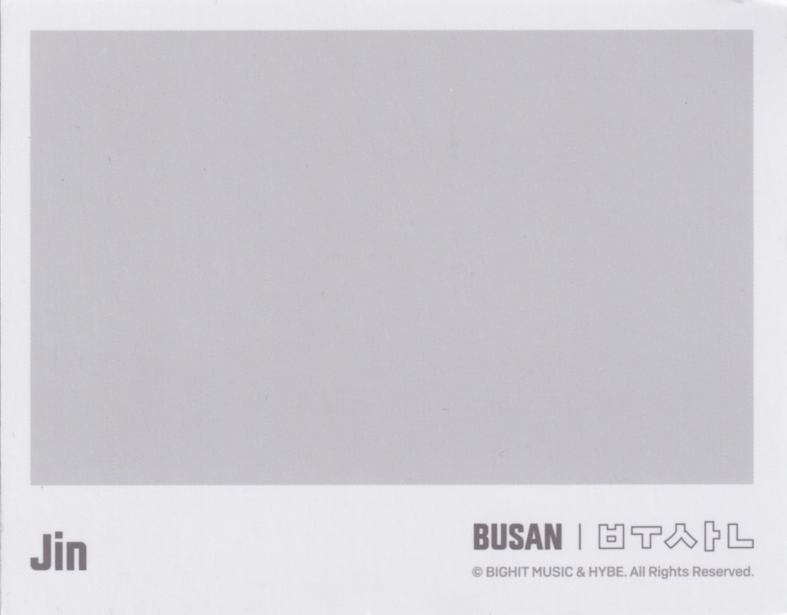 BTS JIN 2022 Yet To Come in BUSAN インスタントフォ | まんだらけ Mandarake