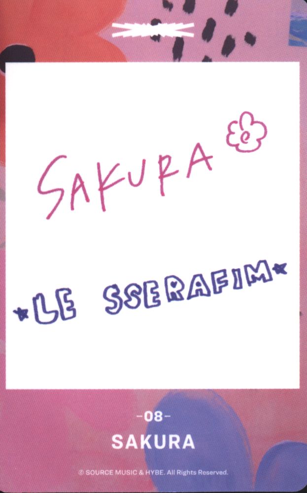LE SSERAFIM FEARLESS JP SAKURA Trading Card 8 | MANDARAKE 在线商店