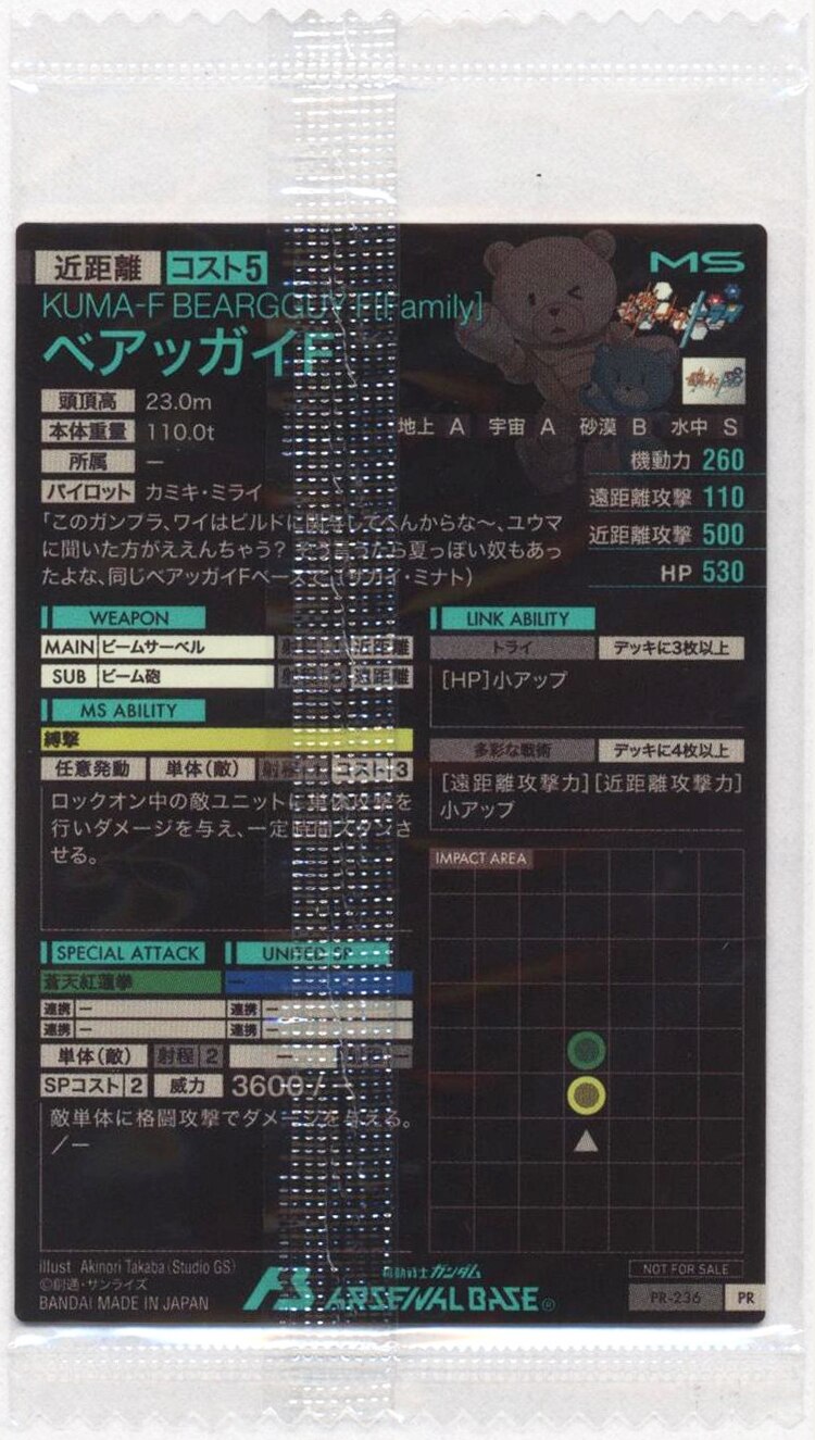 ガンダムアーセナルベース プロモ ベアッガイF PR-236 | まんだらけ Mandarake