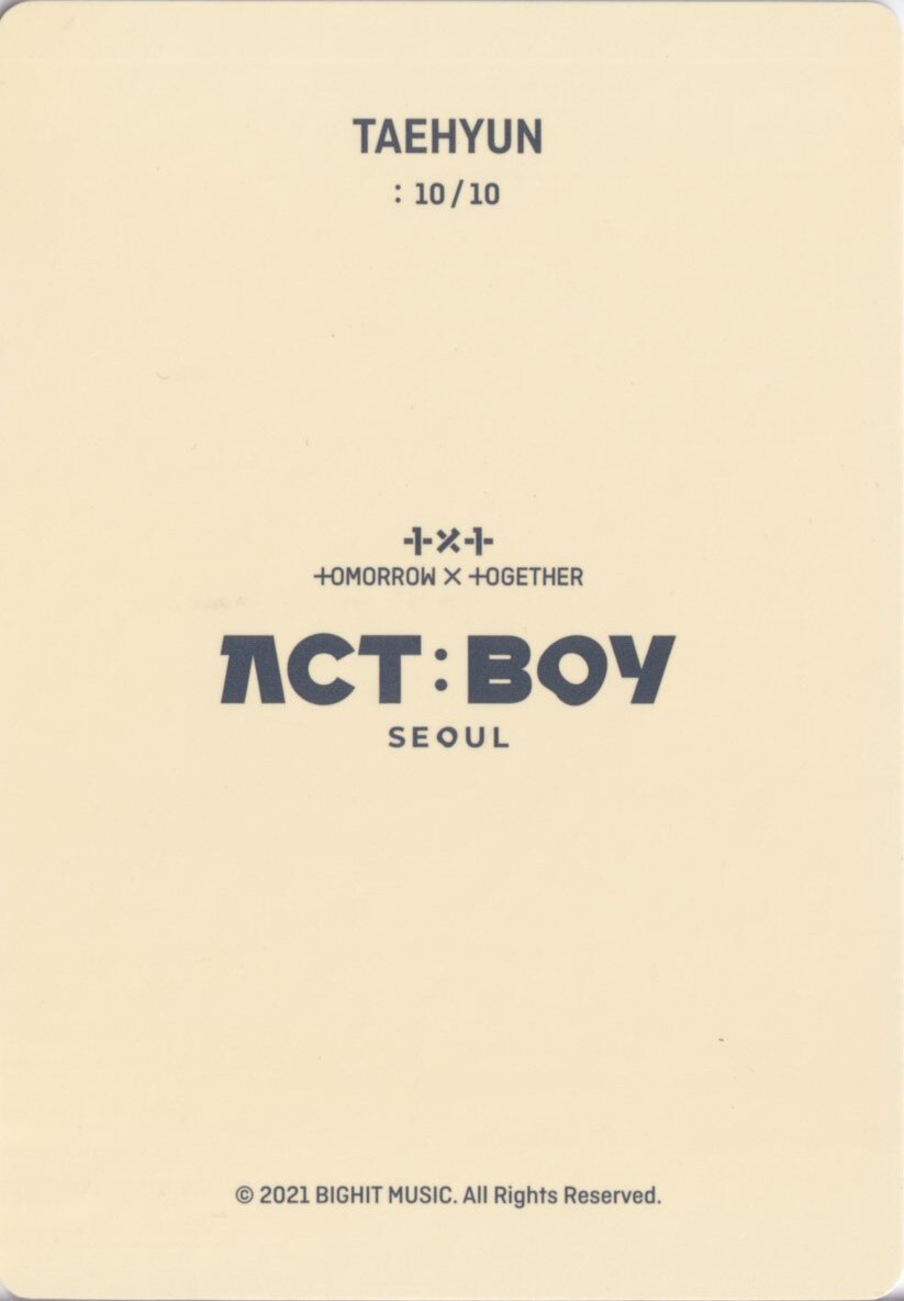 TXT TAEHYUN 2021 ACT:BOY 10/10 | まんだらけ Mandarake