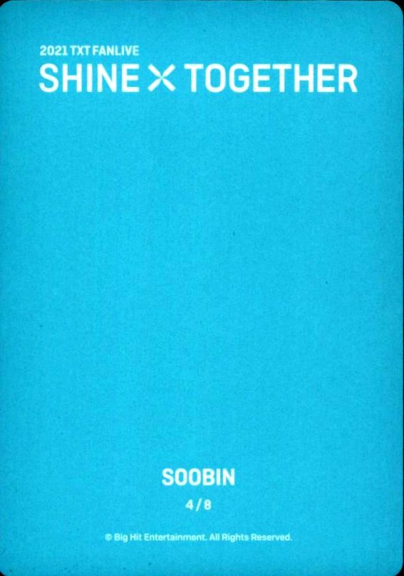 TXT SOOBIN 2021 SHINE×TOGETHER 4/8 | まんだらけ Mandarake