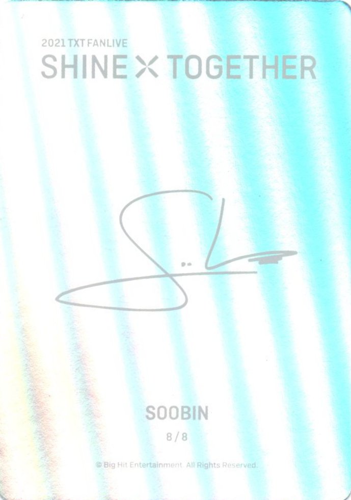 TXT SOOBIN 2021 SHINE×TOGETHER 8/8 | まんだらけ Mandarake