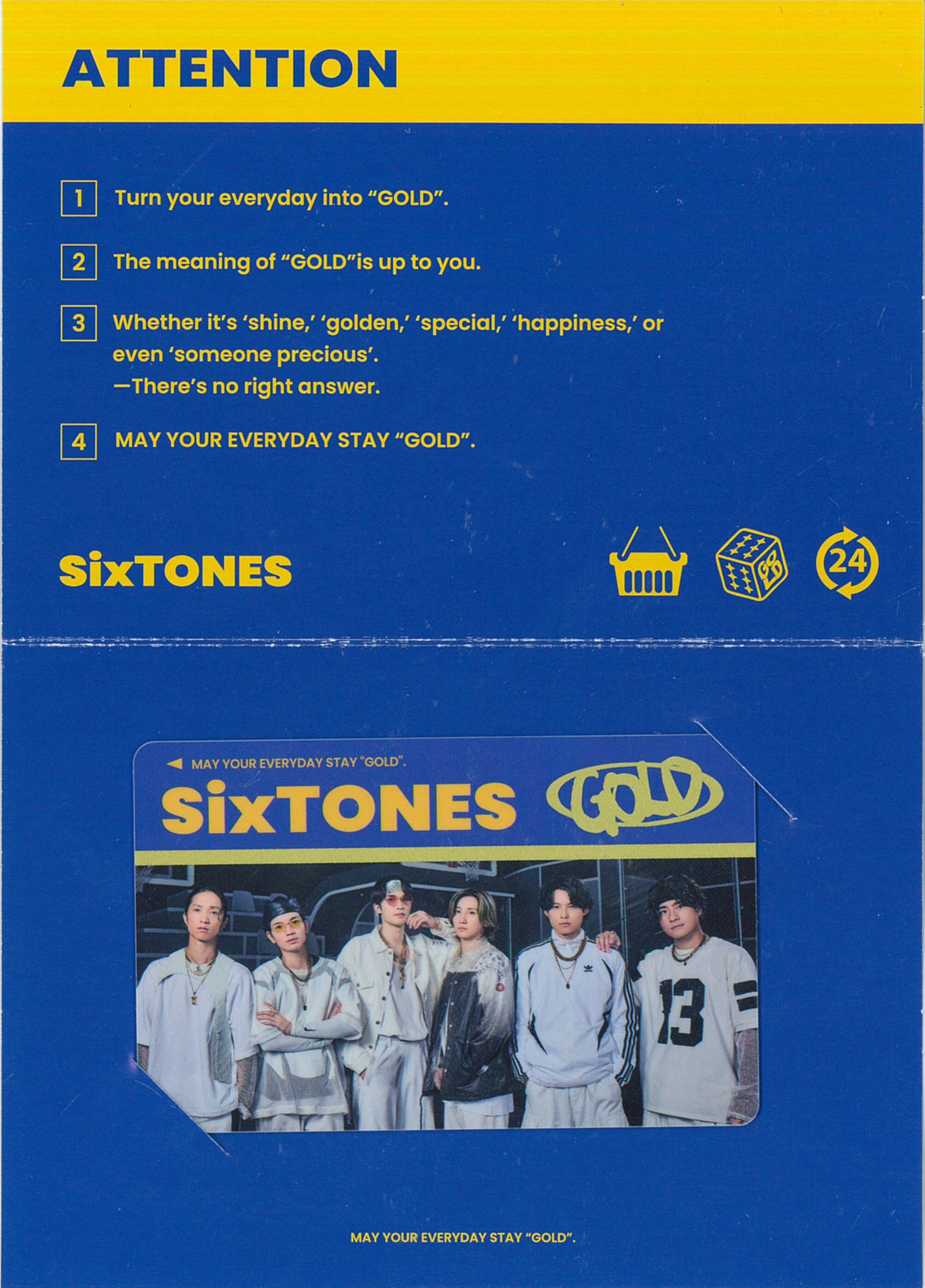 SixTONES GOLD 日常に、カードを。 | まんだらけ Mandarake