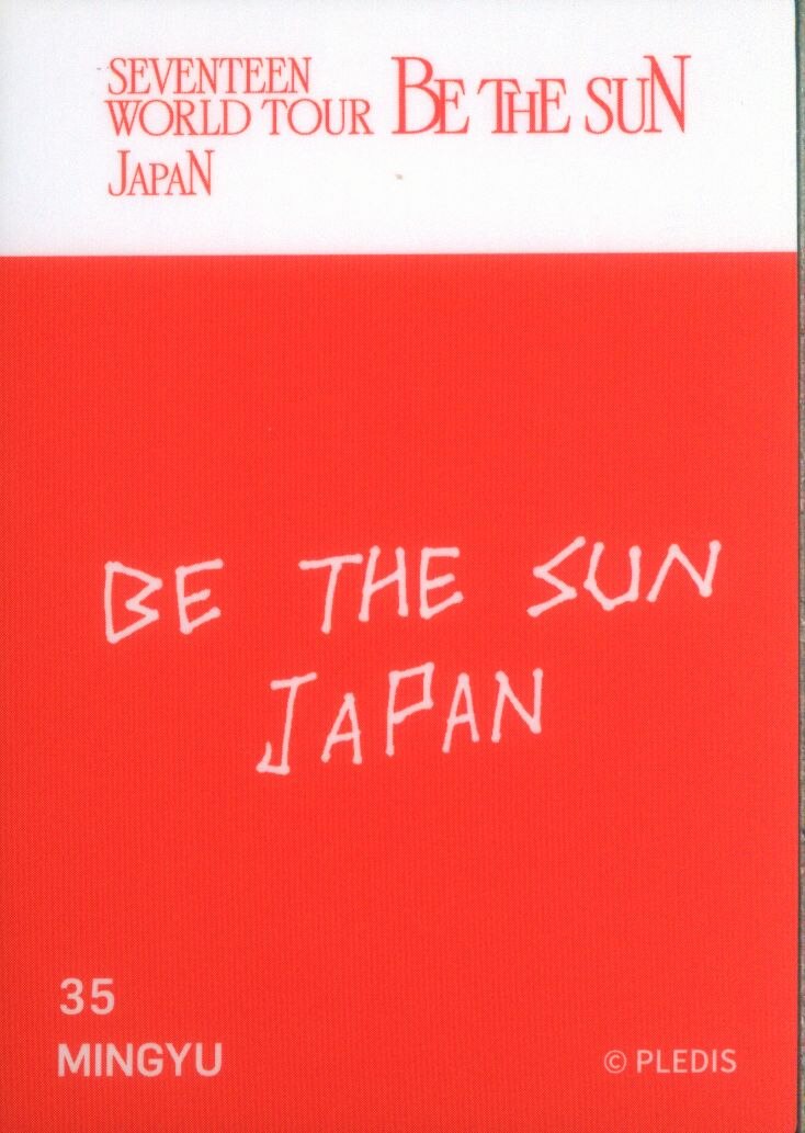 SEVENTEEN MINGYU BE THE SUN JAPAN 35 | まんだらけ Mandarake