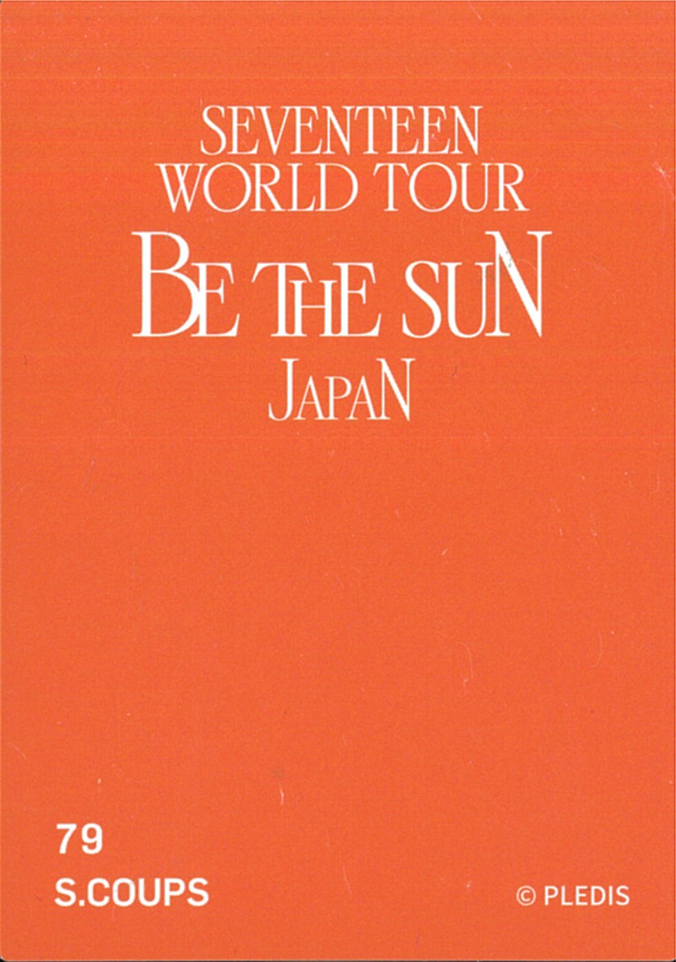 SEVENTEEN S.COUPS BE THE SUN JAPAN 79 | まんだらけ Mandarake