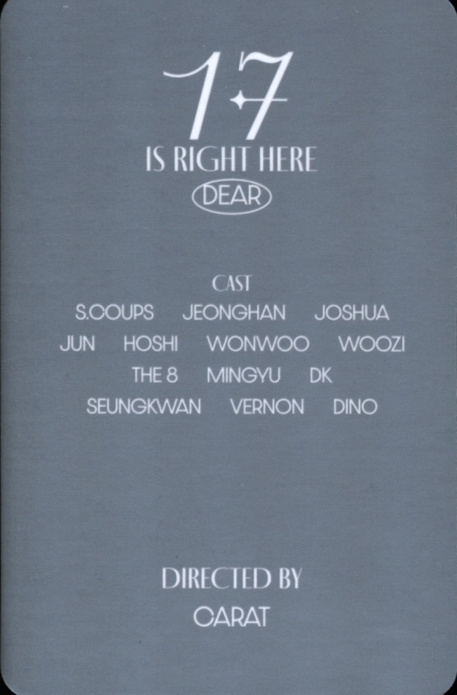 SEVENTEEN 17 IS RIGHT HERE VERNON トレーディングカード DEAR | まんだらけ Mandarake