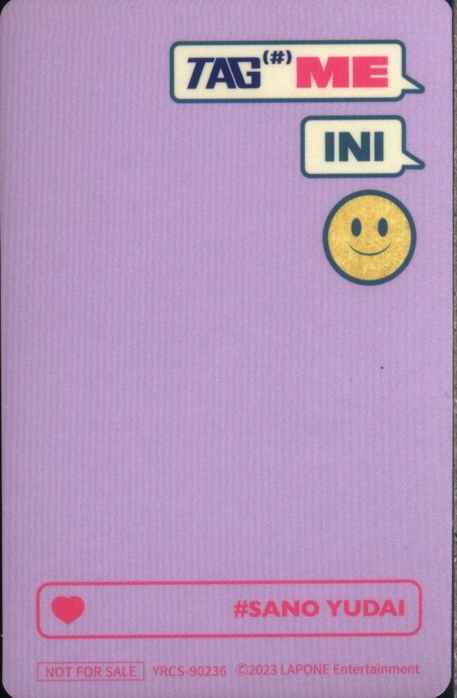 INI First Edition Limited Ed Disc B Yudai Sano TAG ME | MANDARAKE 在线商店