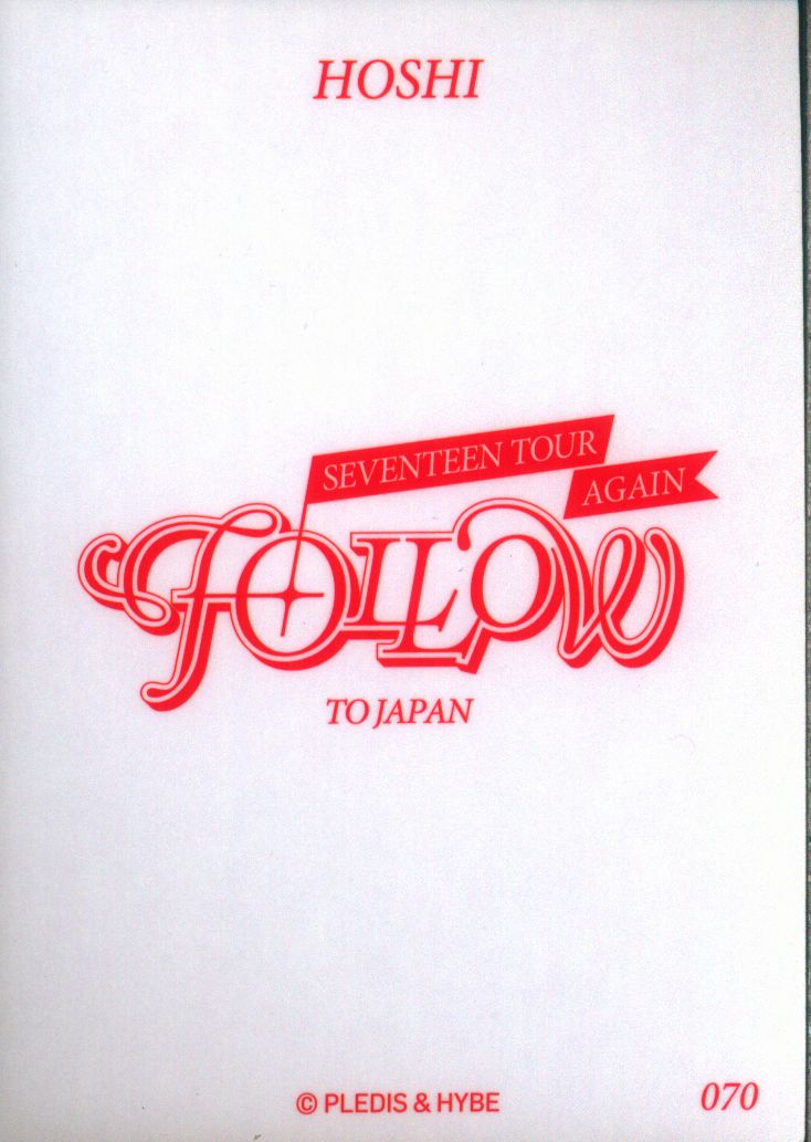 SEVENTEEN HOSHI 2024 FOLLOW AGAIN TO JAPAN 70 | まんだらけ Mandarake