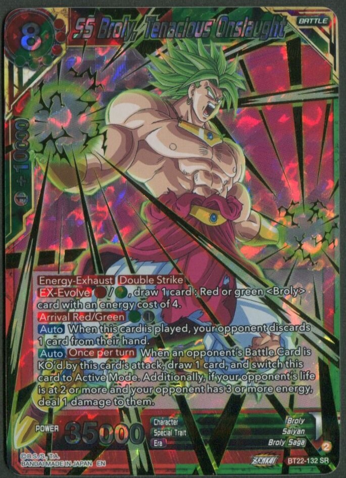バンダイ CRITICAL BLOW BT22-132 SS Broly Tenacious Onslaught SR | まんだらけ Mandarake