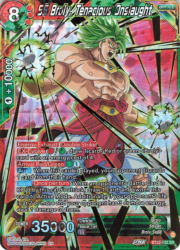 バンダイ CRITICAL BLOW BT22-132 SS Broly Tenacious Onslaught SR | まんだらけ Mandarake