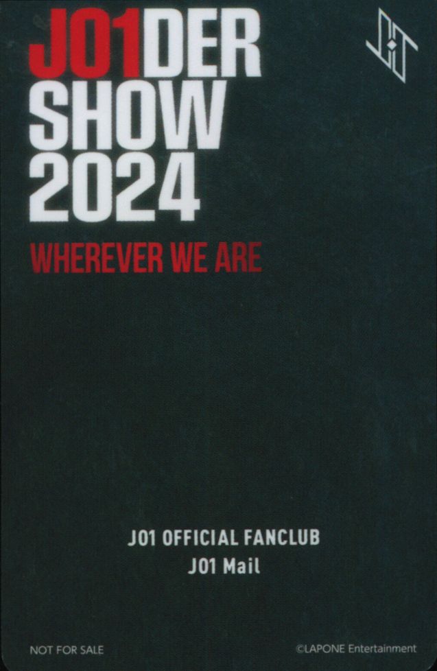JO1 W会員特典 佐藤景瑚 2024 WHEREVER WE ARE | まんだらけ Mandarake